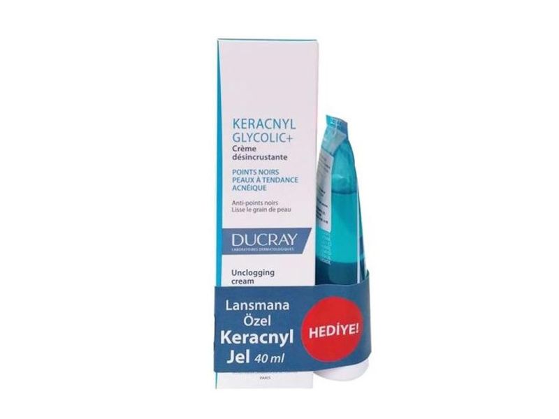 Ducray Keracnyl Glycolic+ Cream 30 ml + Keracnyl Jel HEDİYE 40 ml ...