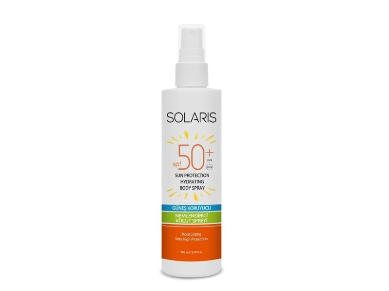 Solaris Güneş Koruyucu Nemlendirici Vücut Spreyi SPF 50 200 ml | Bonaliva