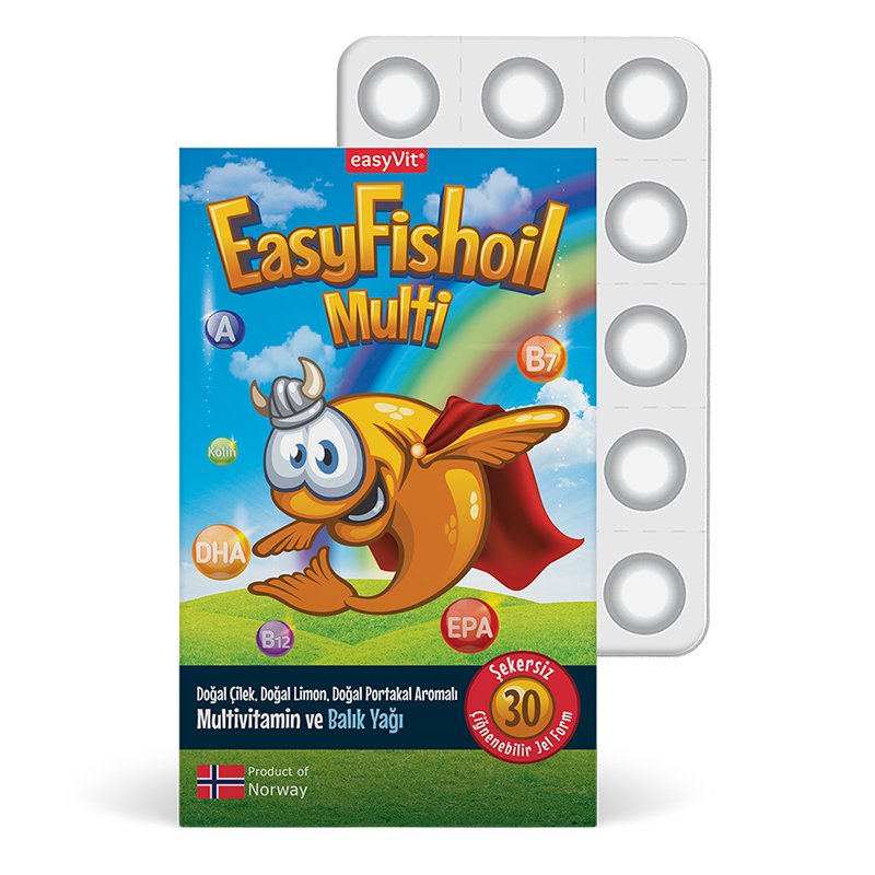Easy Fish Oil Multi + Omega 3 Çiğnenebilir Tablet 30 Adet | Bonaliva